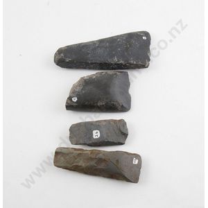 Four Stone Chisels: 13.5-8cm Long - New Zealand Maori - Tribal
