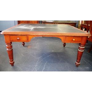 Victorian Cedar Library Table with Writing Surface and Drawers - Desks ...