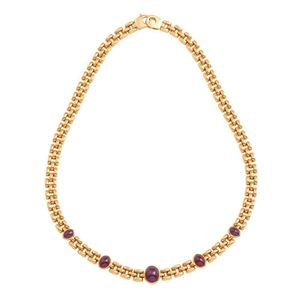 Graduating Ruby Necklace with Parrot Clasp - Necklace/Chain - Jewellery