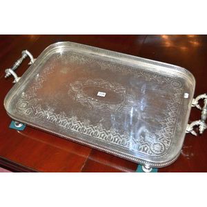 Silver Plated Gallery Tray - High Quality - Trays, Salvers and Waiters ...