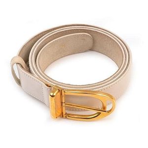 Cream Gucci Belt with Stirrup Buckle, Size 90 - Belts - Costume ...