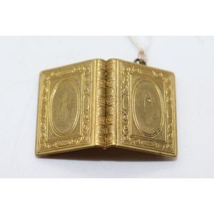 Victorian Book Locket with Cameo and Photos - Pendants/Lockets - Jewellery