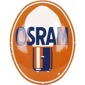 Osram Enamel Sign - Orange, Blue, White - VG Condition - Signage ...