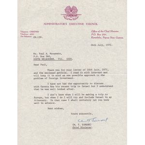 Government Officials Signed Letters Collection - Autographs - Memorabilia