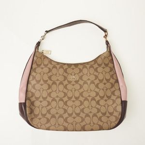 Coach Logo Bag with Pink Leather Sides - Handbags & Purses - Costume ...