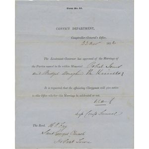 Convict letters records and ephemera - price guide and values