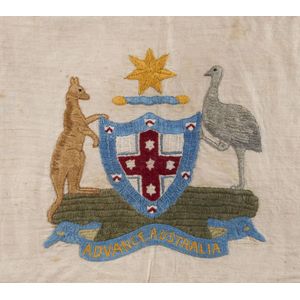 Australian Coat of Arms, c1908 - Embroidery & Needlework - Textiles ...