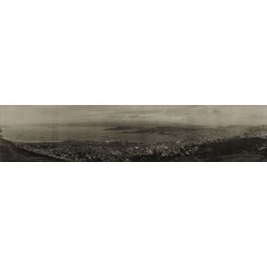 Panoramic View of Second American Fleet in Wellington Harbor ...