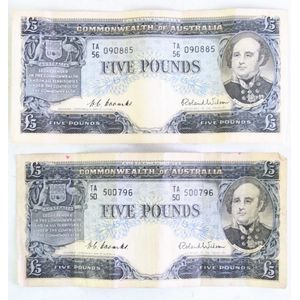 Collectable Australian bank notes - price guide and values