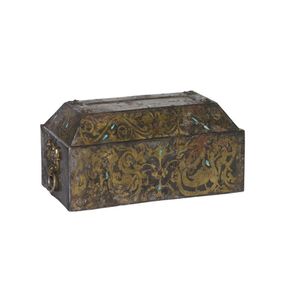 Han-style Bronze Box with Dragon and Phoenix Motif - Zother - Oriental
