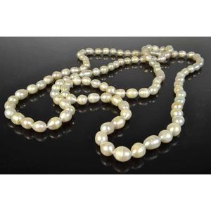 Individually knotted long freshwater pearl strand - Necklace/Chain ...