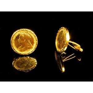 22ct Gold Sovereign Coin Cufflinks - Cufflinks & Studs - Jewellery
