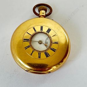 Usher & Cole 18ct Gold Half Hunter Pocket Watch - Watches - Pocket ...