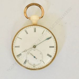 Ivory Open-Face Pocket Watch with Detent Escapement - Watches - Pocket ...