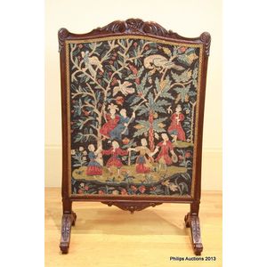 Antique and vintage decorative wooden fire screens - price guide and values