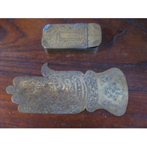 Brass Hand and Snuff Box Set - Snuff - Recreations & Pursuits