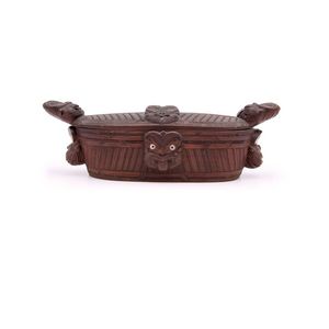 Maori Wakahuia with Tikis and Paua Shell Inlay - New Zealand Maori - Tribal