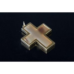 18ct Gold Horn Cross, 42.5g - Religious Objects - Precious Objects