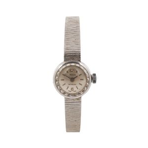 Nava Vintage 14ct White Gold Watch with Satin Bracelet - Watches ...