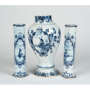 Dutch Delft Blue Ceramic Vases (20th Century) - Zother - 18th Century ...