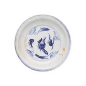 Underglaze Blue Fish Dish - Ceramics - Chinese - Oriental