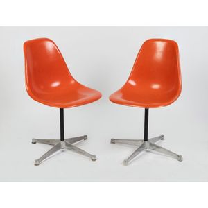 1950s Charles & Ray Eames Shell Chairs, Herman Miller, Orange - United ...