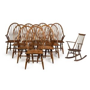 Windsor Style Dining Chairs and Rocking Chair Collection, 2000s ...