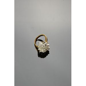 Gold and Silver Cubic Zirconia Ring - Rings - Jewellery