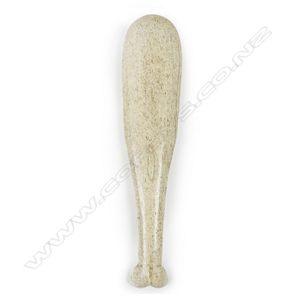 Whalebone Patu Paraoa with Carved Tail/Heart Butt - New Zealand Maori ...