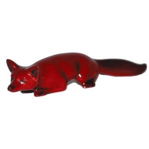 Doulton Flambe Slinking Fox Figurine - 13cm Length - Royal Doulton ...