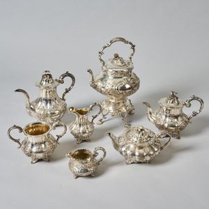 Victorian Silver Tea Service with Ornate Floral Detailing - Tea ...