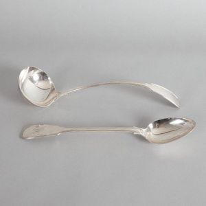 Sterling Silver Soup Spoon and Ladle Set - Flatware/Cutlery and ...