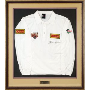 Signed Allan Border Queensland Bulls Shirt, Framed - Sporting - Cricket ...