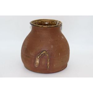 Milton Moon Scraffito Pottery Vase - Moon, Milton - Ceramics