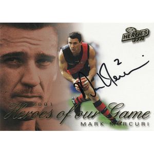 Mark Mercuri 2001 Signature Card - No.0025/100 - Sporting - AFL/VFL ...