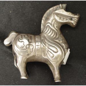 Collectable sterling silver miniature statuary and household wares ...