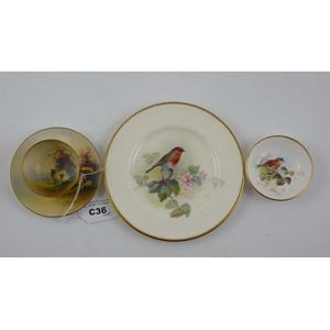 Royal Worcester Robin Plate & Highland Sheep Cup Set - Royal Worcester ...