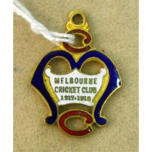 1918 MCC Badge with G Bentley Stamp - Sporting - Cricket - Memorabilia