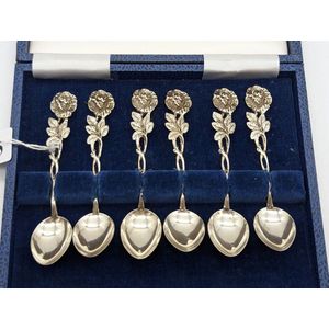 830 Silver Hildesheim Rose Spoon Set in Retail Box - Flatware/Cutlery ...