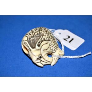 Ivory Fish Netsuke - Netsuke - Oriental