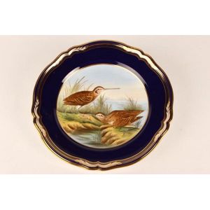 Spode Porcelain Plate with Snipe and Cobalt Border - Spode/Copeland ...