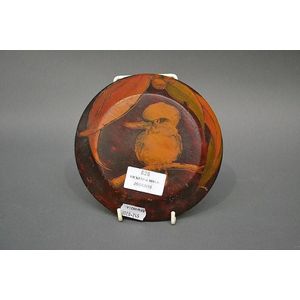 Pokerwork Kookaburra Plate - 15cm Diameter - Pokerwork - Small Wooden Items