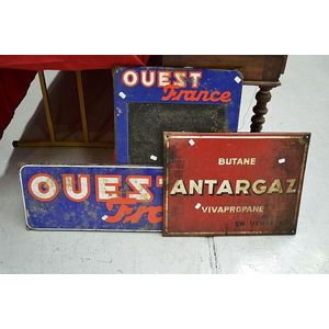 Vintage French Enamel Signs Collection - Signage - Advertising