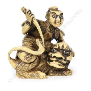 Carved Japanese ivory netsuke - price guide and values