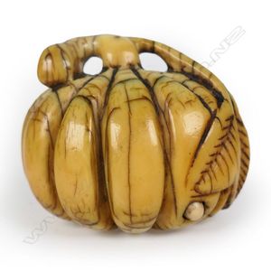 A circa 1800 carved ivory netsuke study of a pumpkin, multi… - Netsuke ...