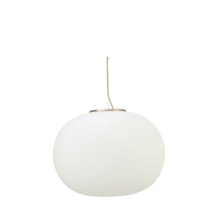 Lucciola Pendant Lights: Satin White Murano Glass with Metal Fittings ...
