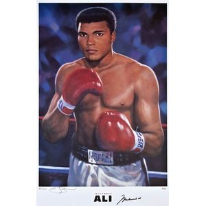 Ali Print Signed by Muhammad Ali & Artist - Sporting - Boxing - Memorabilia