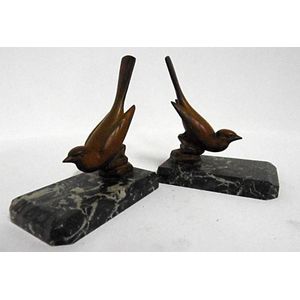 Marble Bird Bookends - Bookends - Sundries
