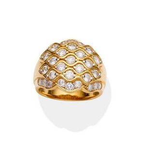 Bombe Diamond Ring, 1.50ct, Gold, Size K - Rings - Jewellery