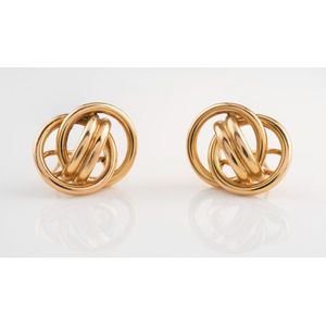 14ct Gold Interlocking Circle Knot Earrings - Earrings - Jewellery